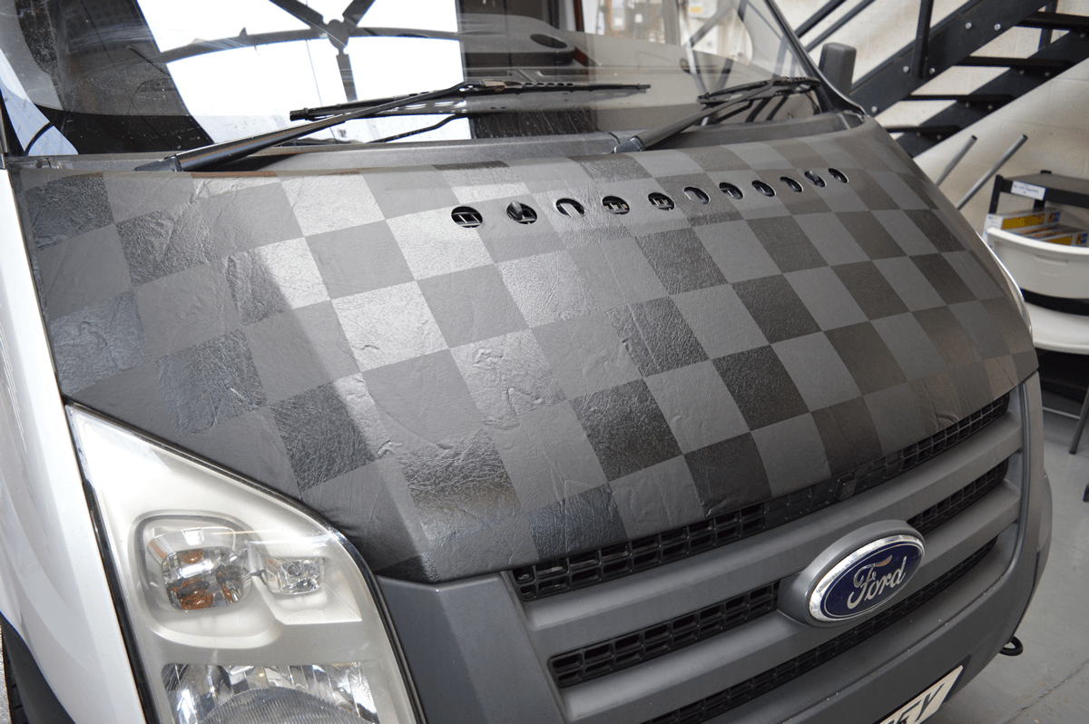 Ford Transit Chequered Bonnet Bra VanPimps